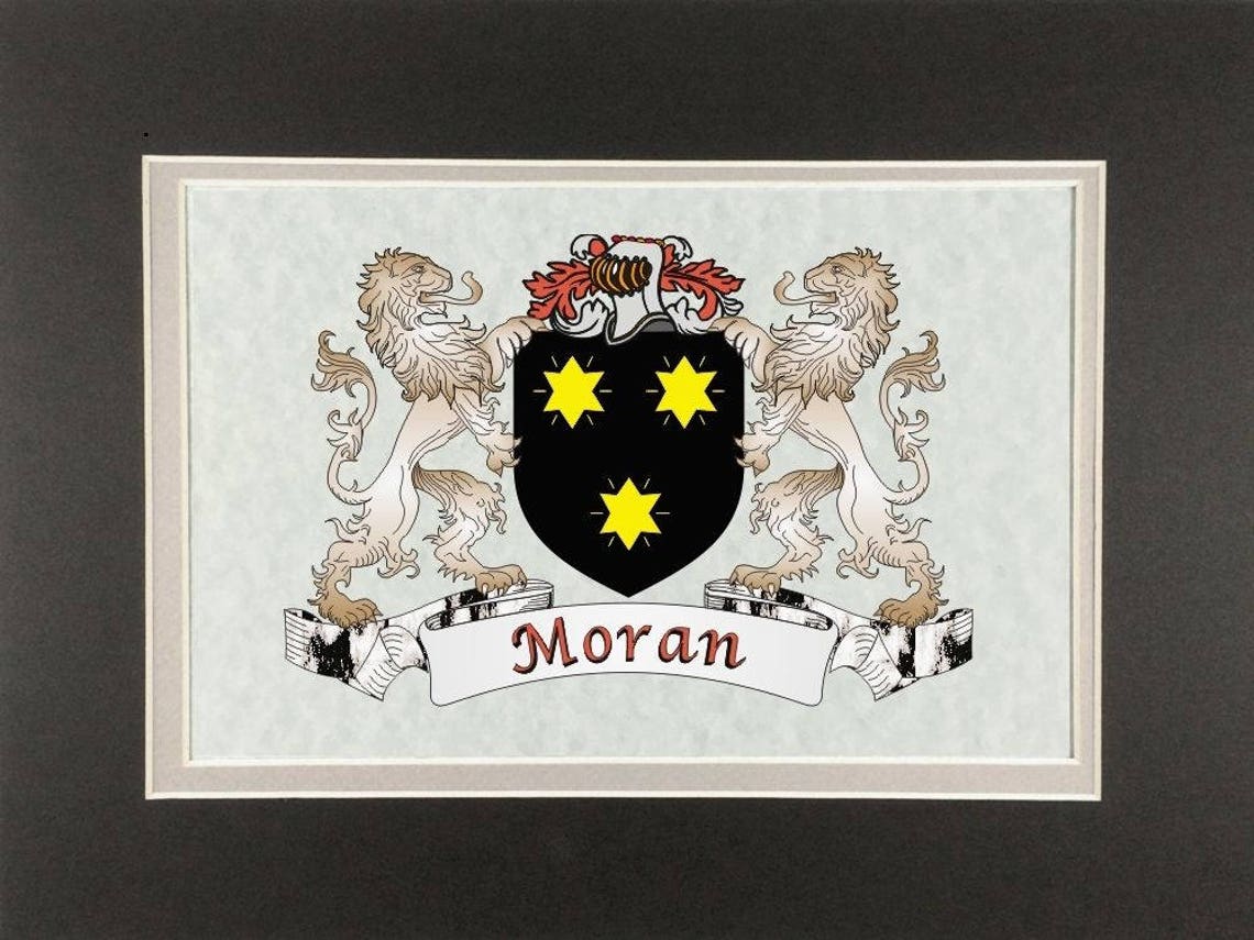 Moran Irish Coat of Arms Print Frameable 9 X 12 - Etsy