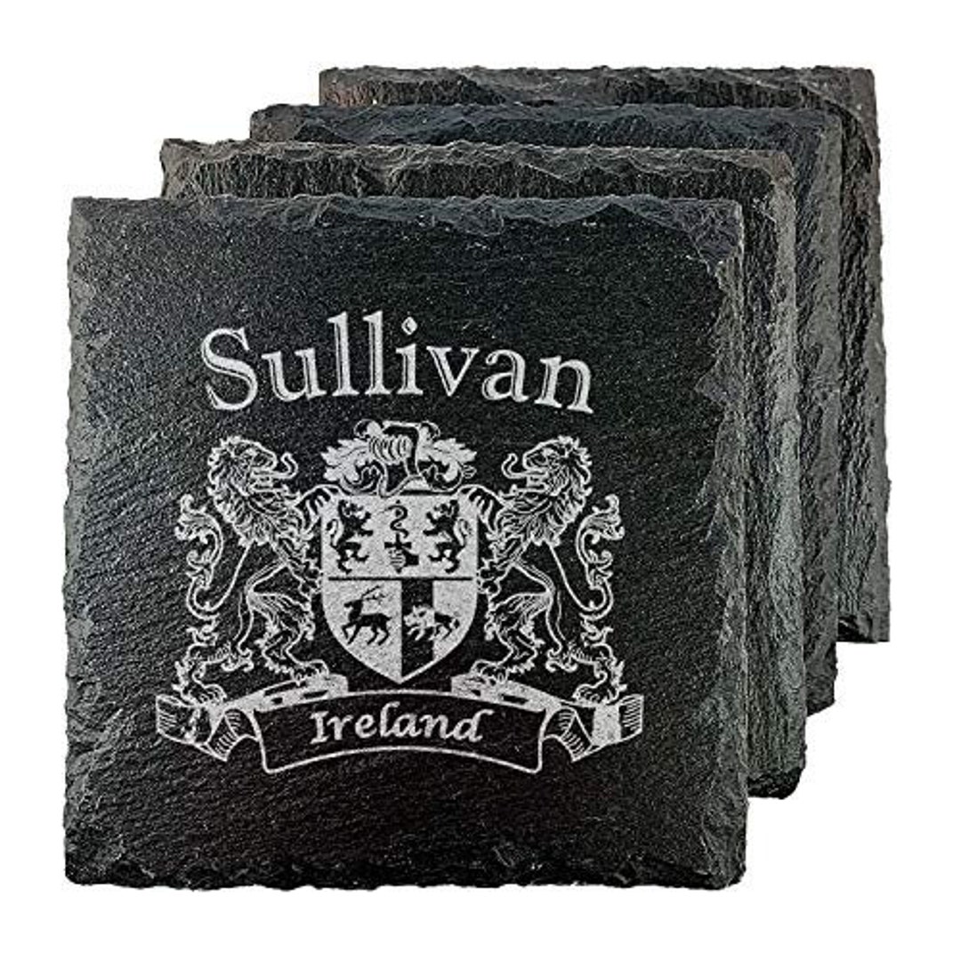 Sullivan Irish Coat of Arms Slate Coasters - Set of 4 - Etsy