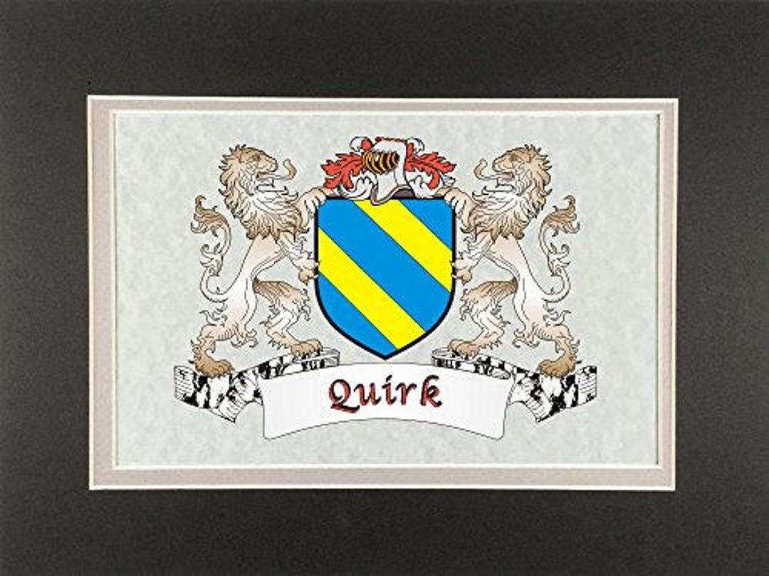 Quirk Irish Coat of Arms Print Frameable 9 X 12 - Etsy