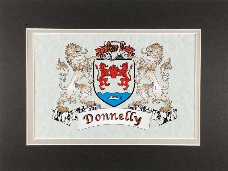 Donnelly Irish Coat of Arms Print Frameable 9 X - Etsy