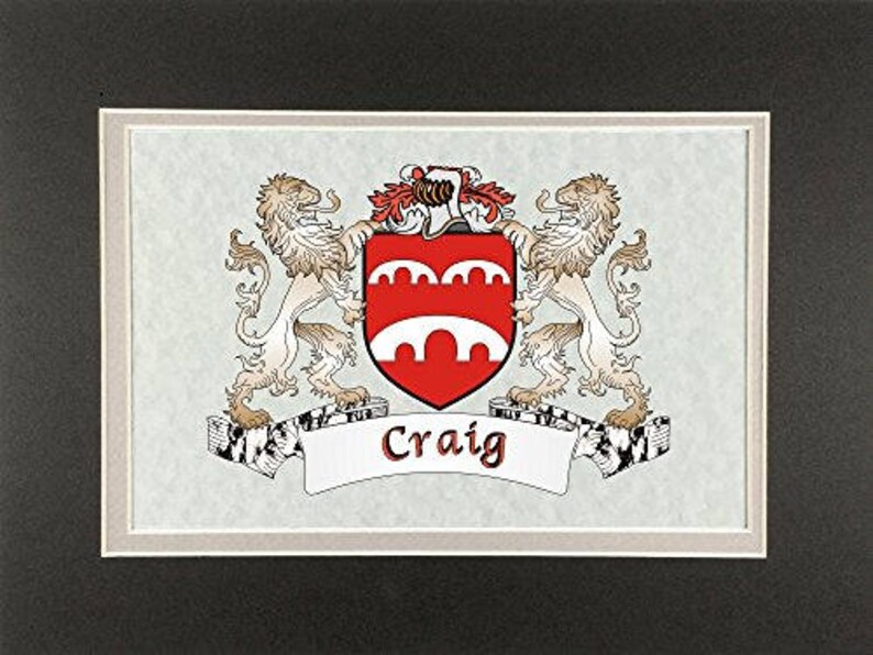 Craig Irish Coat of Arms Print Frameable 9 X 12 - Etsy
