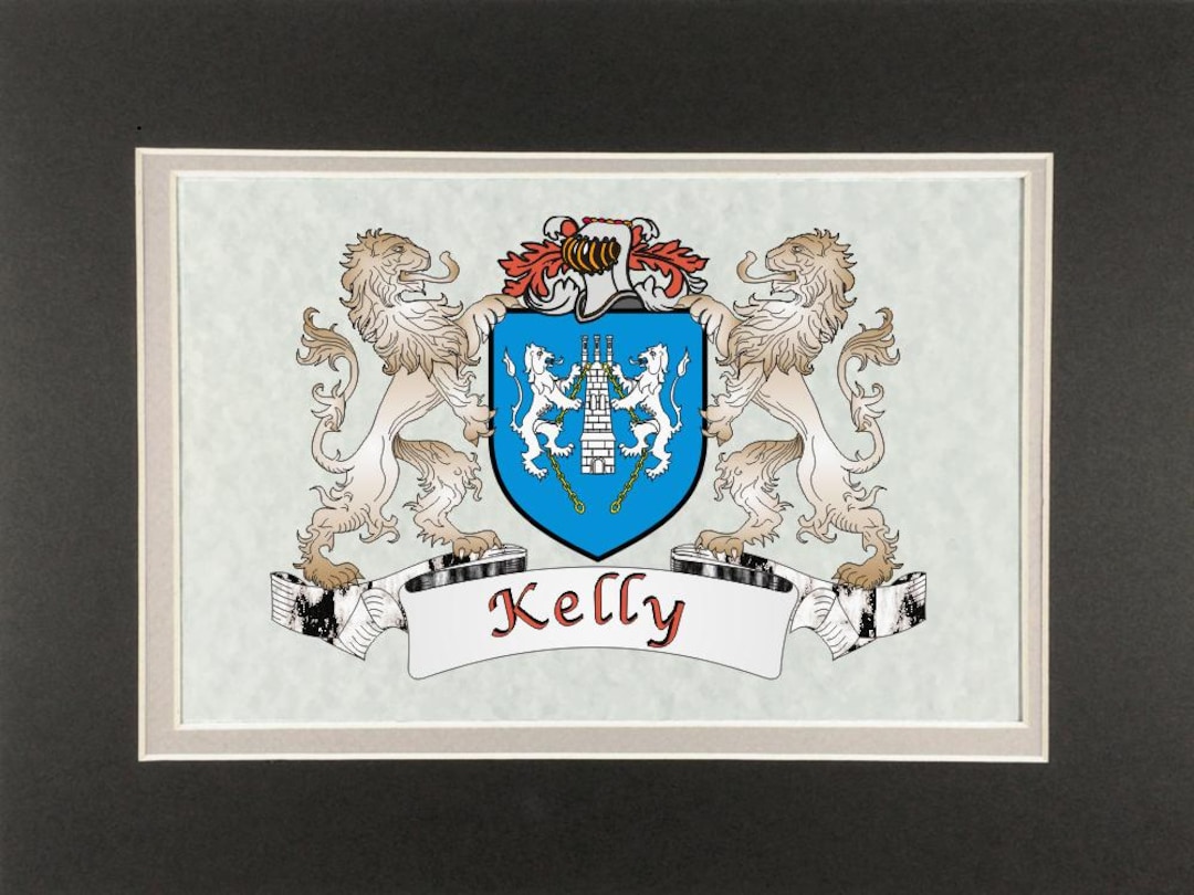 Kelly Irish Coat of Arms Print - Frameable 9" X 12" - Etsy