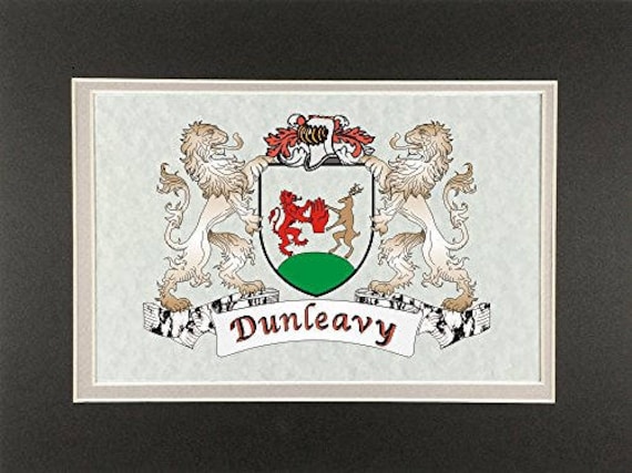 Dunleavy Irish Coat of Arms Print Frameable 9 X | Etsy
