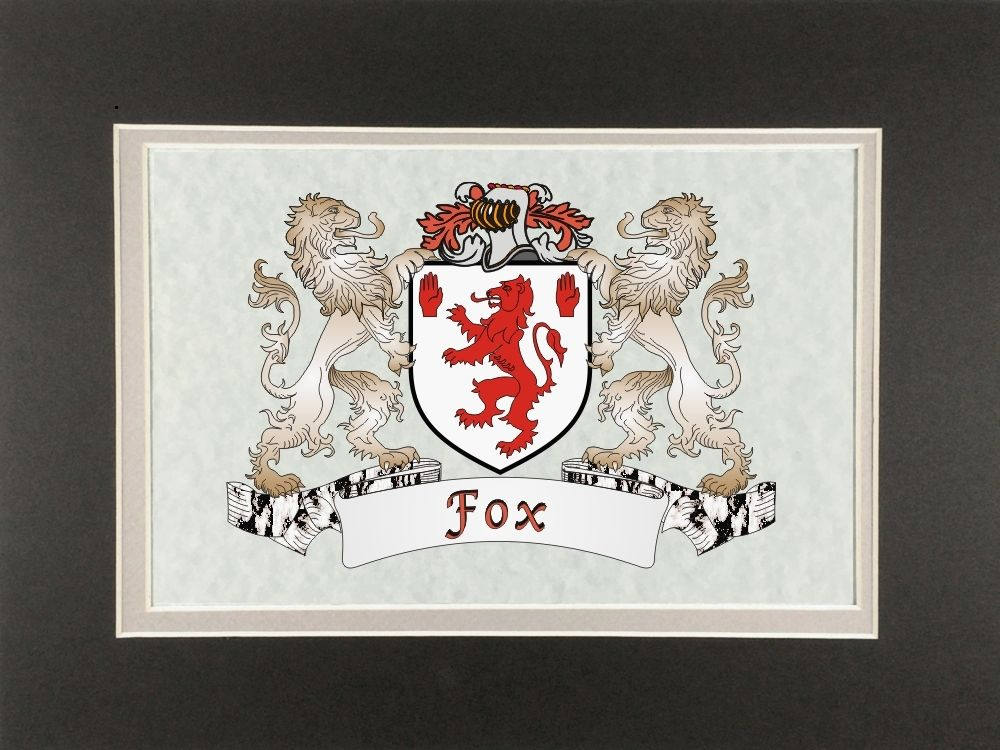 Fox Irish Coat of Arms Print Frameable 9 x 12 | Etsy