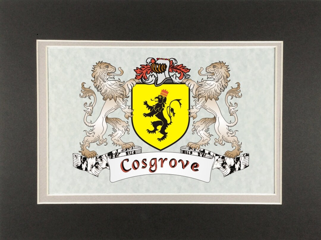 Cosgrove Irish Coat of Arms Print Frameable 9 X 12 - Etsy