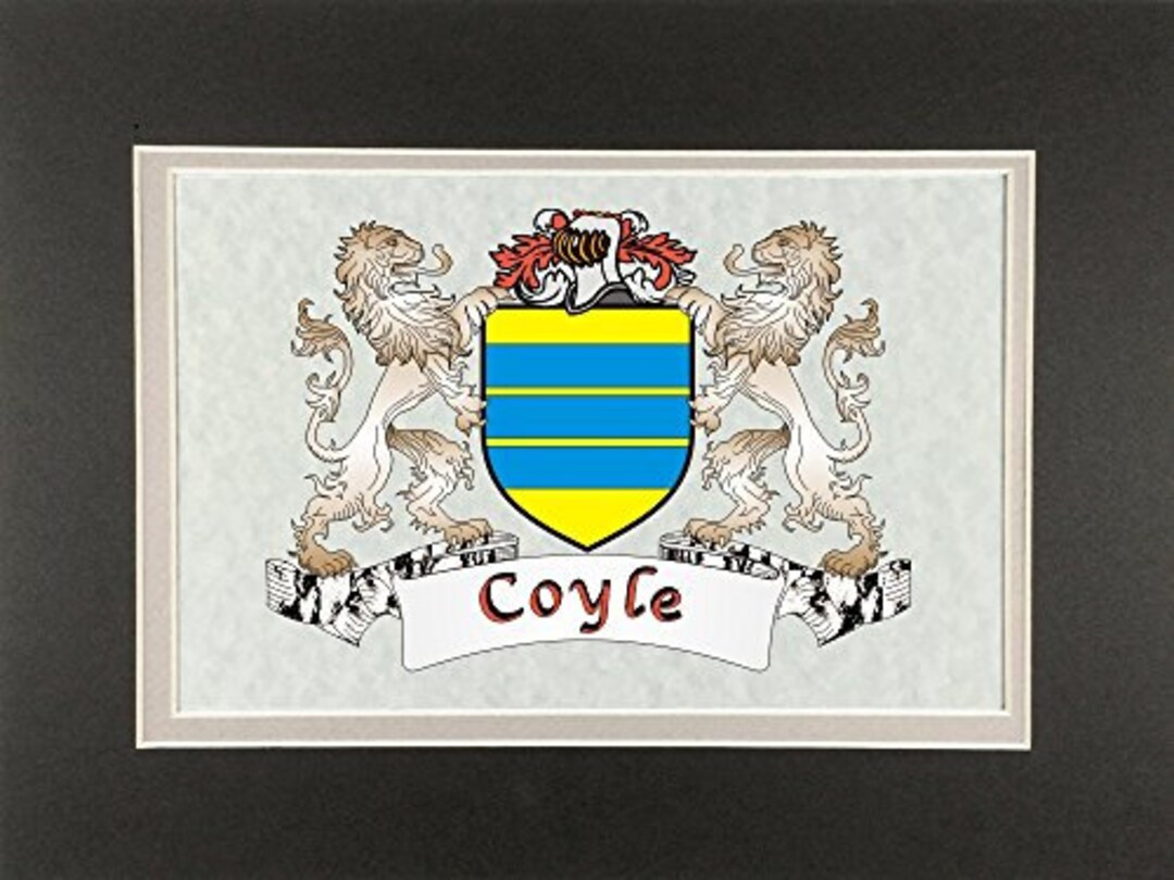 Coyle Irish Coat of Arms Print - Frameable 9" X 12" - Etsy