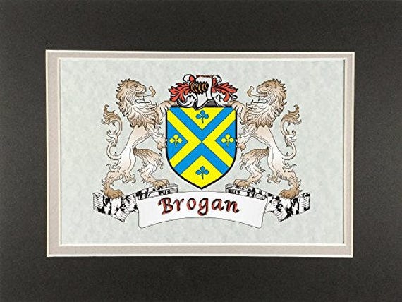 Brogan Irish Coat of Arms Print Frameable 9 X 12 | Etsy