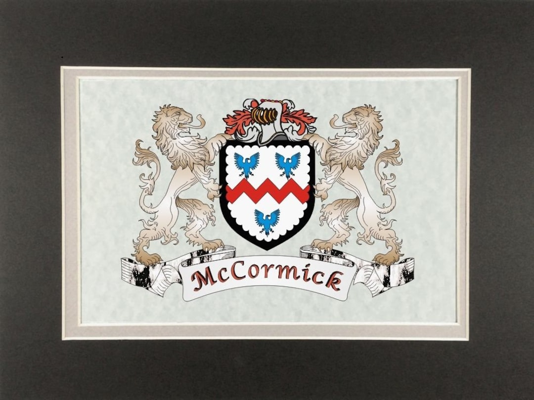 Mccormick Irish Coat of Arms Print Frameable 9 X - Etsy