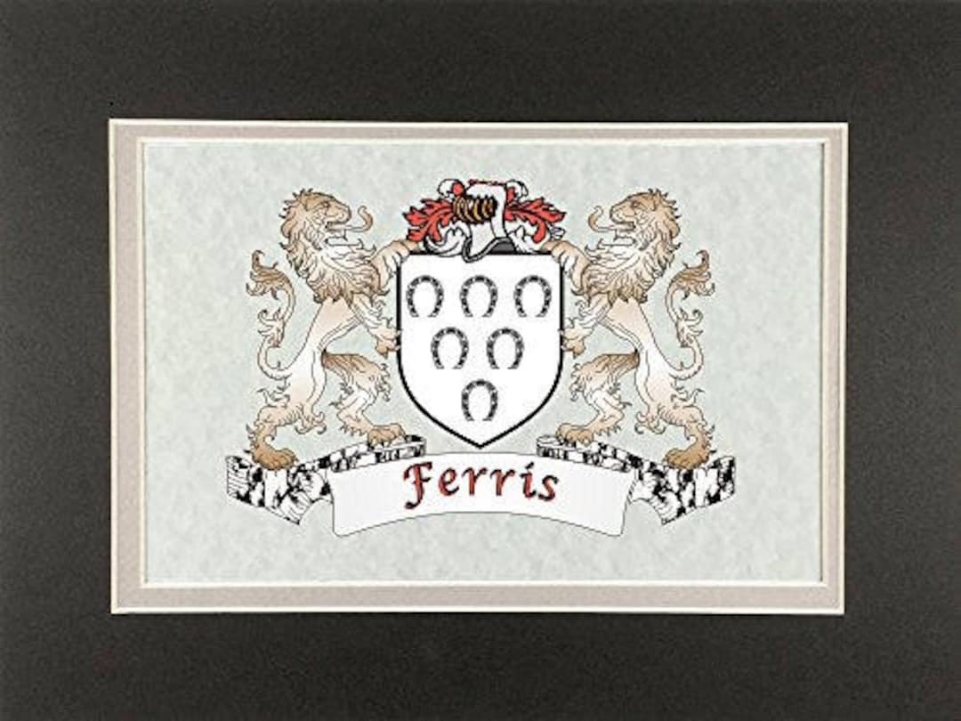 Ferris Irish Coat of Arms Print - Frameable 9" X 12" - Etsy