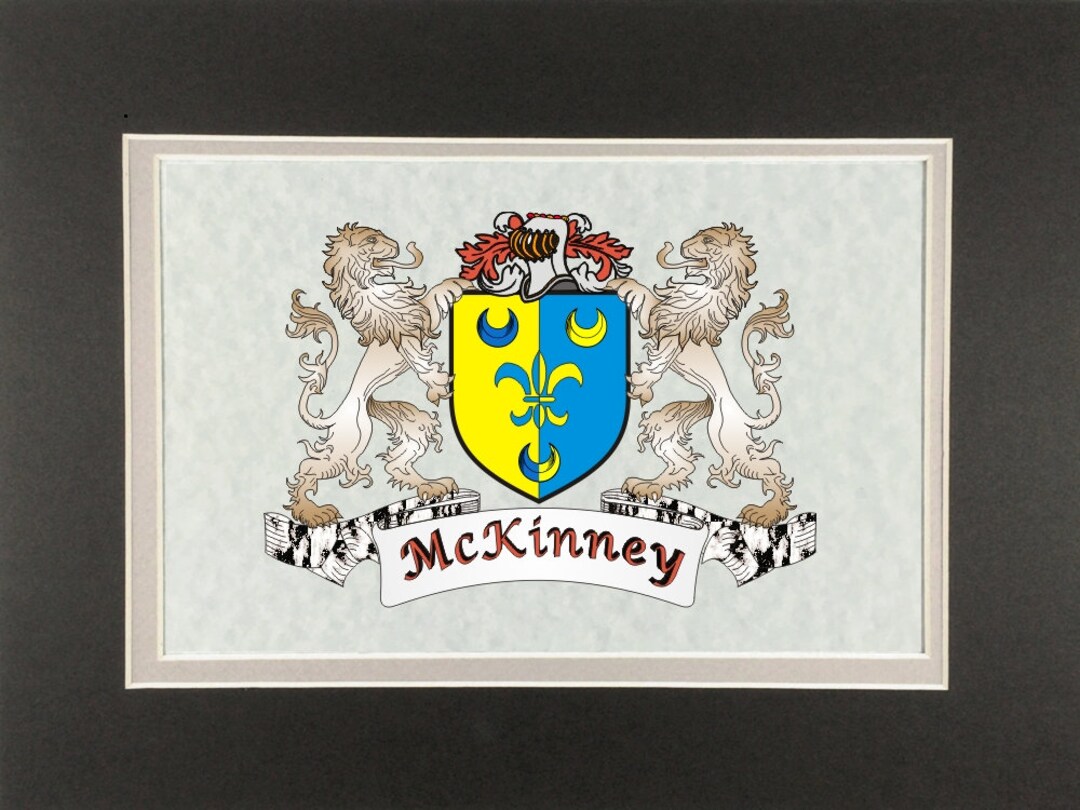 Mckinney Irish Coat of Arms Print - Frameable 9" X 12" - Etsy