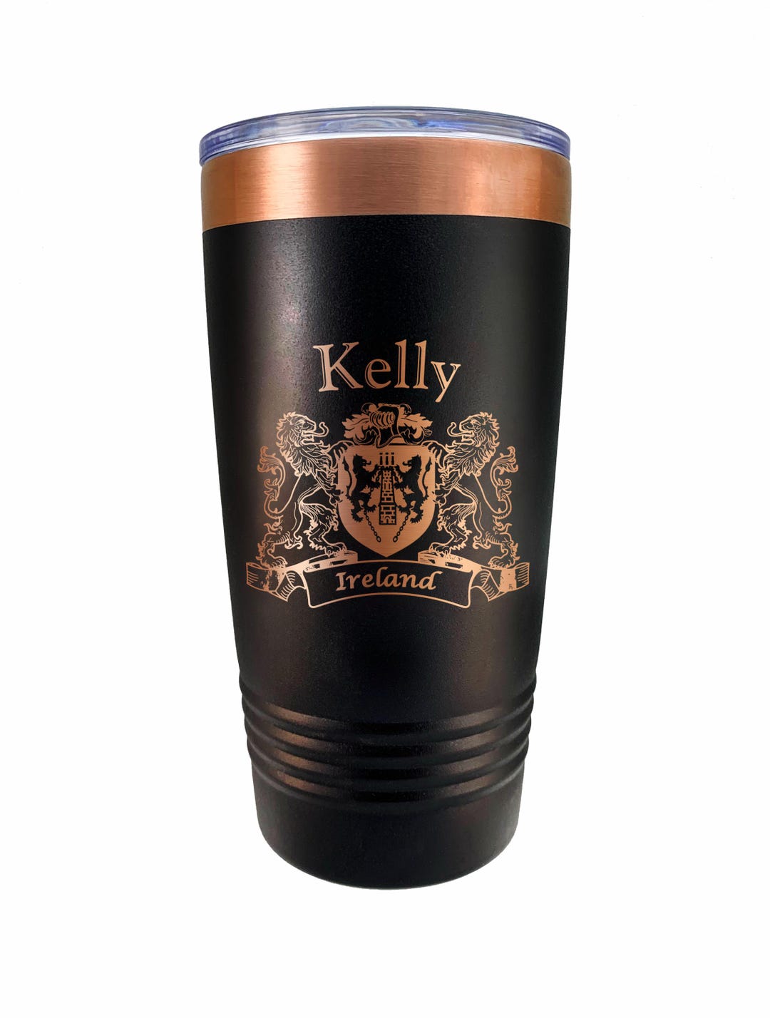 Kelly Irish Coat of Arms Black Travel Mug - Etsy