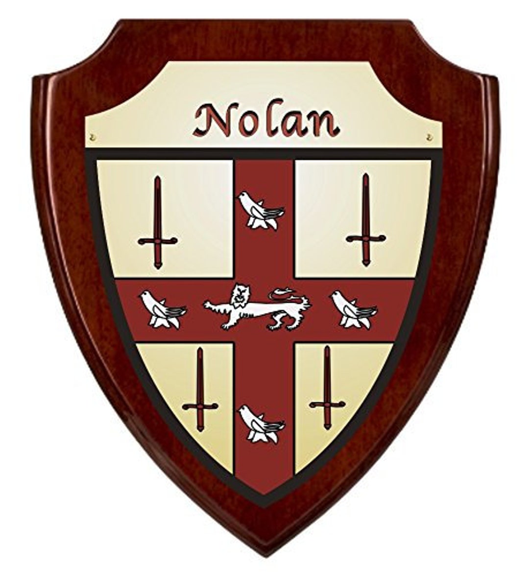 Nolan Irish Coat of Arms Shield Plaque Rosewood Finish - Etsy