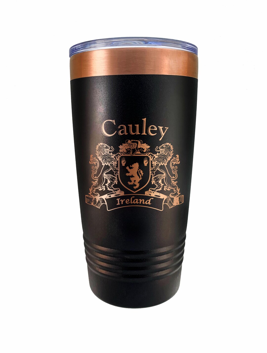 Cauley Irish Coat of Arms Black Travel Mug - Etsy