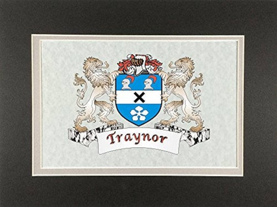 Traynor Irish Coat of Arms Print Frameable 9 X - Etsy