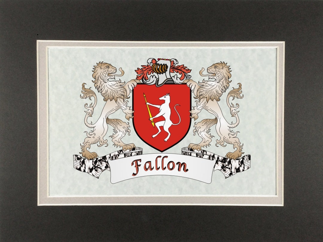 Fallon Irish Coat of Arms Print - Frameable 9" X 12" - Etsy
