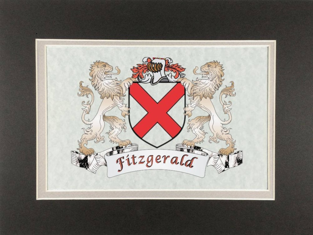 Fitzgerald Irish Coat of Arms Print - Frameable 9" X 12" - Etsy