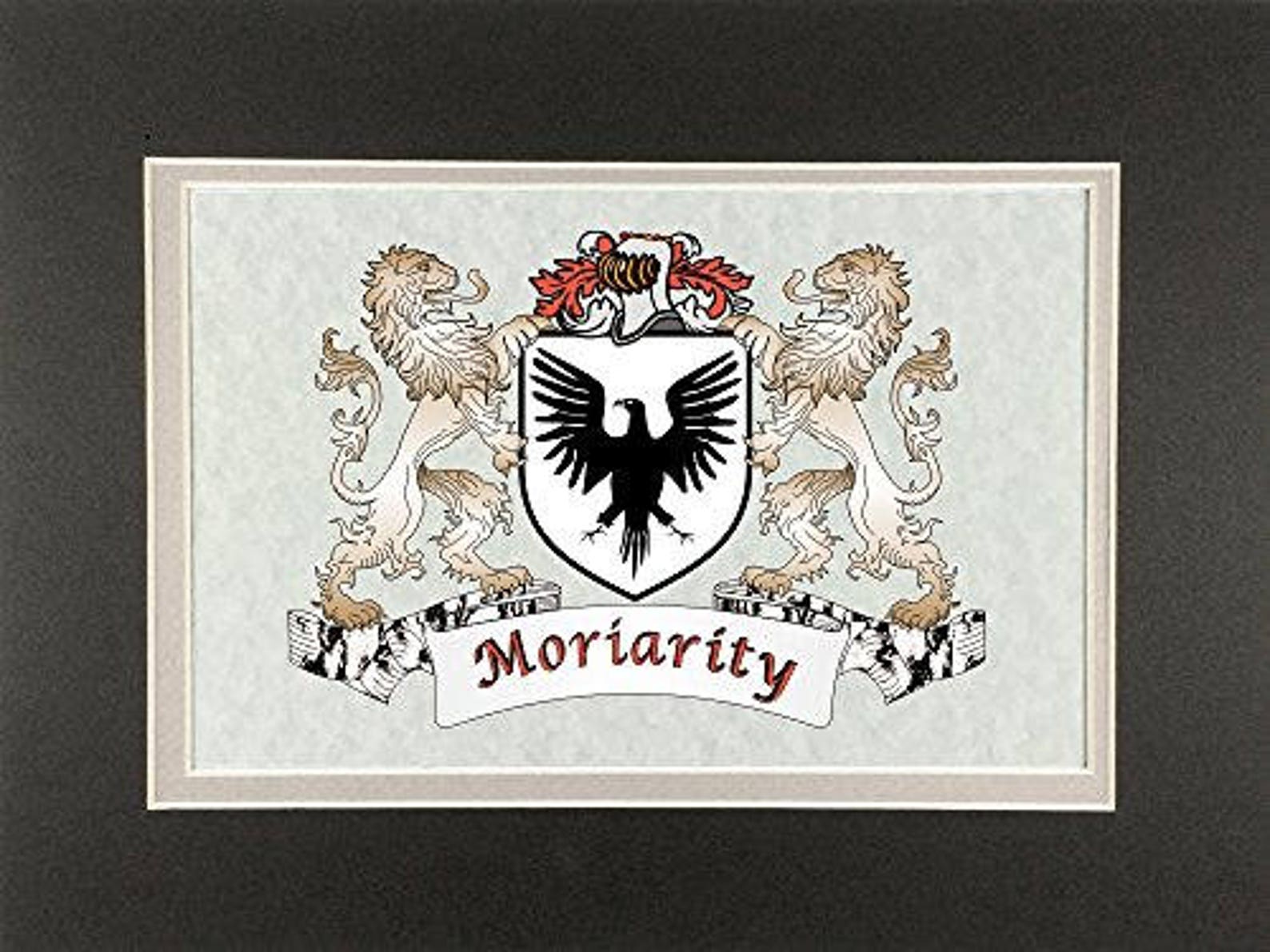 Moriarty Irish Coat of Arms Print Frameable 9 x | Etsy