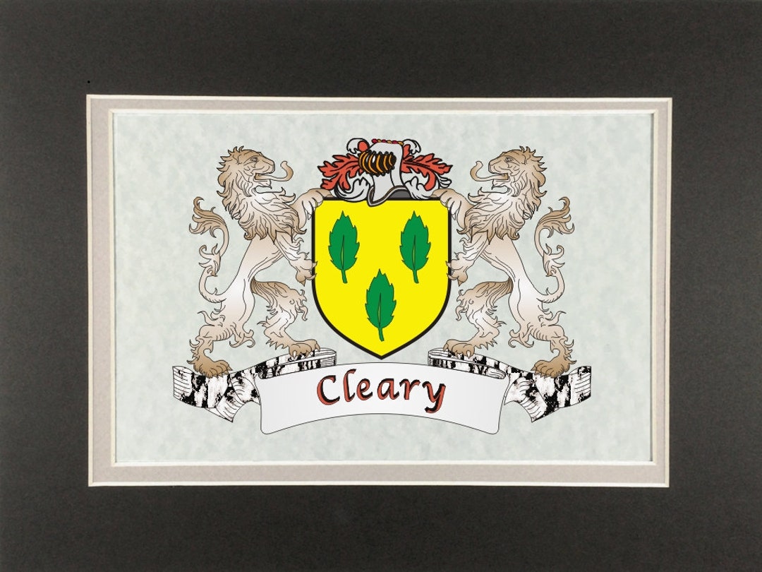 Cleary Irish Coat of Arms Print - Frameable 9" X 12" - Etsy