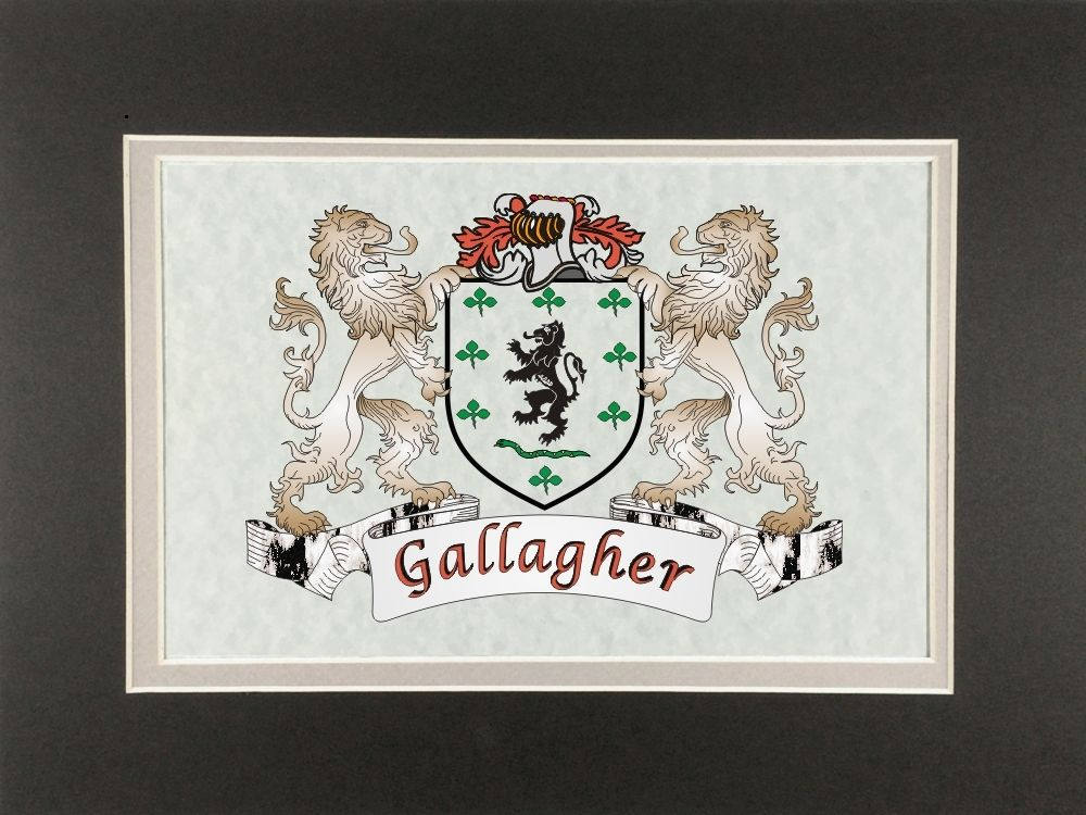 Gallagher Irish Coat of Arms Print Frameable 9 x - Etsy