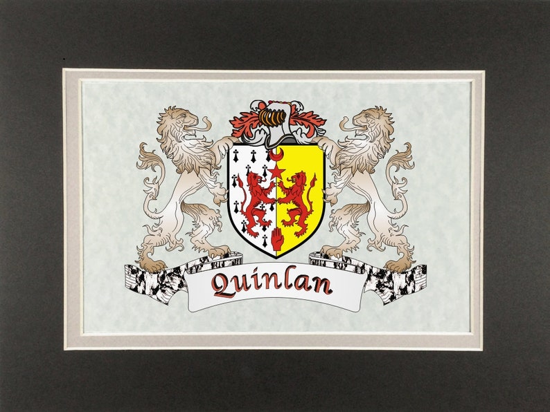 Quinlan Irish Coat of Arms Print Frameable 9 X 12 - Etsy