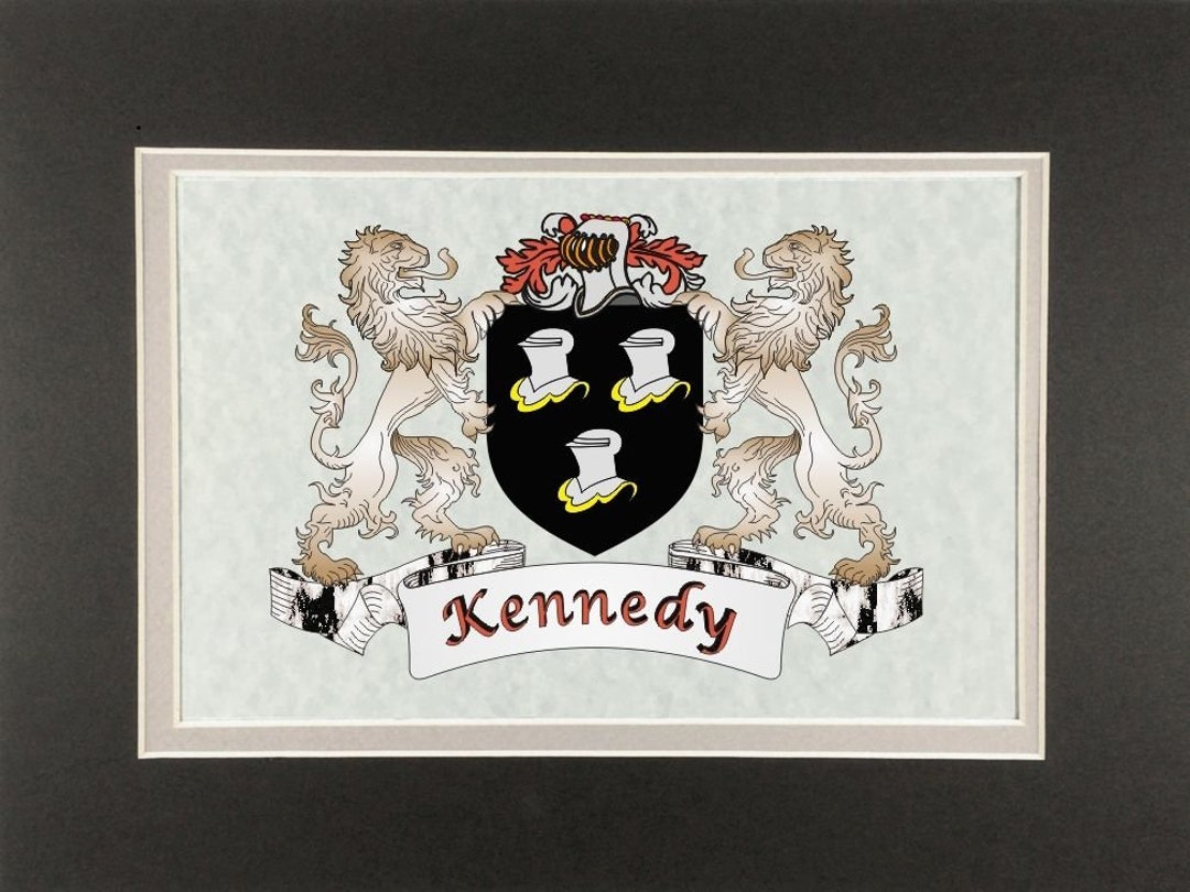 Kennedy Irish Coat of Arms Print - Frameable 9" X 12" - Etsy