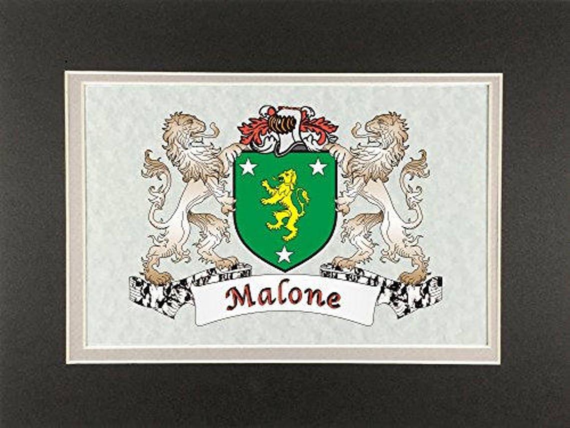 Malone Irish Coat of Arms Print Frameable 9 X 12 - Etsy