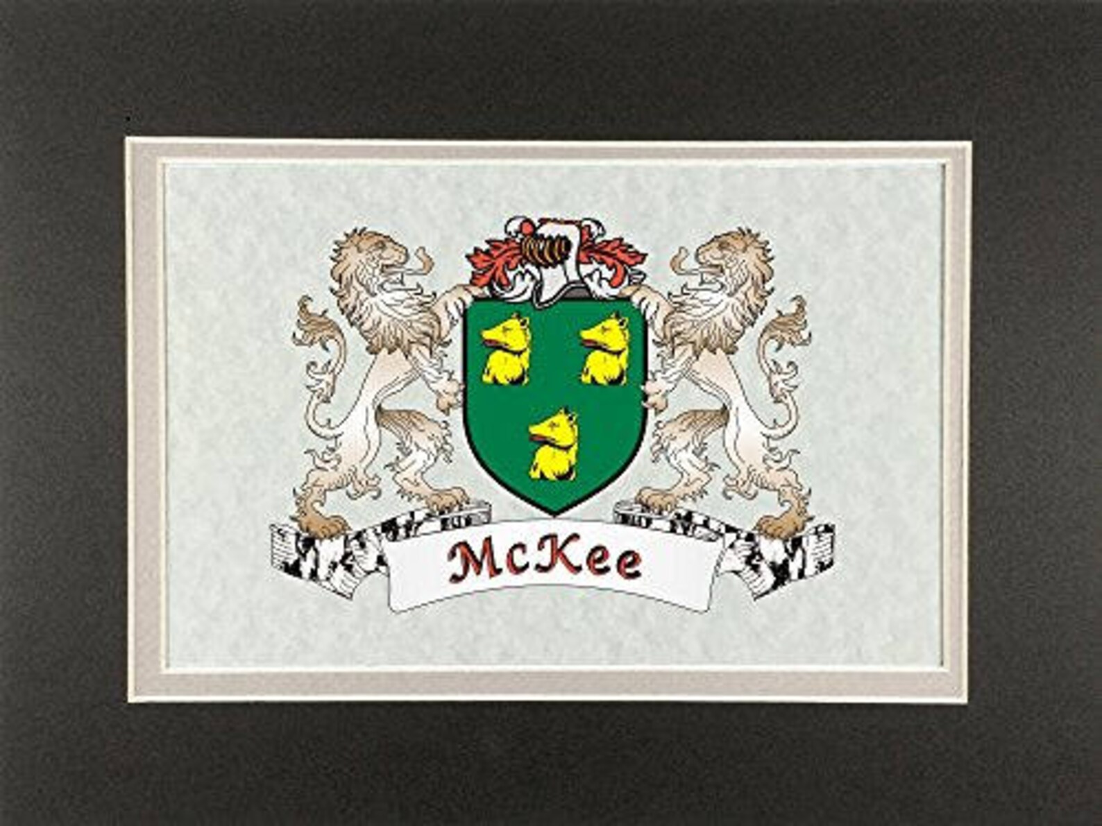 Mckee Irish Coat of Arms Print Frameable 9 X 12 - Etsy