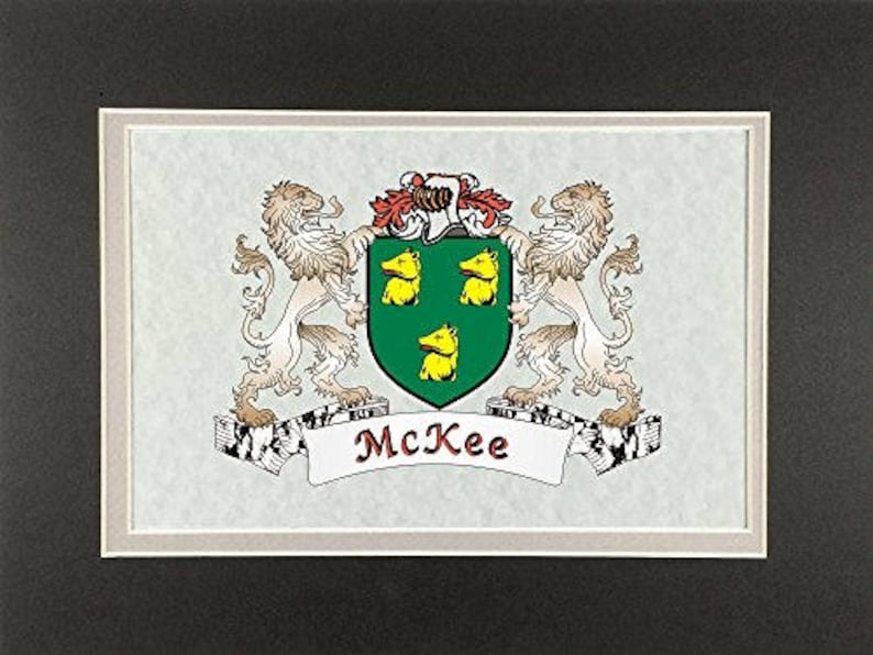 Mckee Irish Coat of Arms Print - Frameable 9" X 12" - Etsy