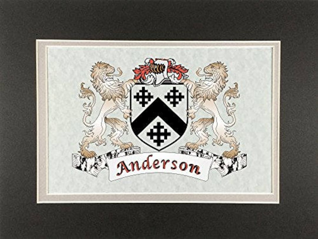 Anderson Irish Coat of Arms Print - Frameable 9" X 12" - Etsy