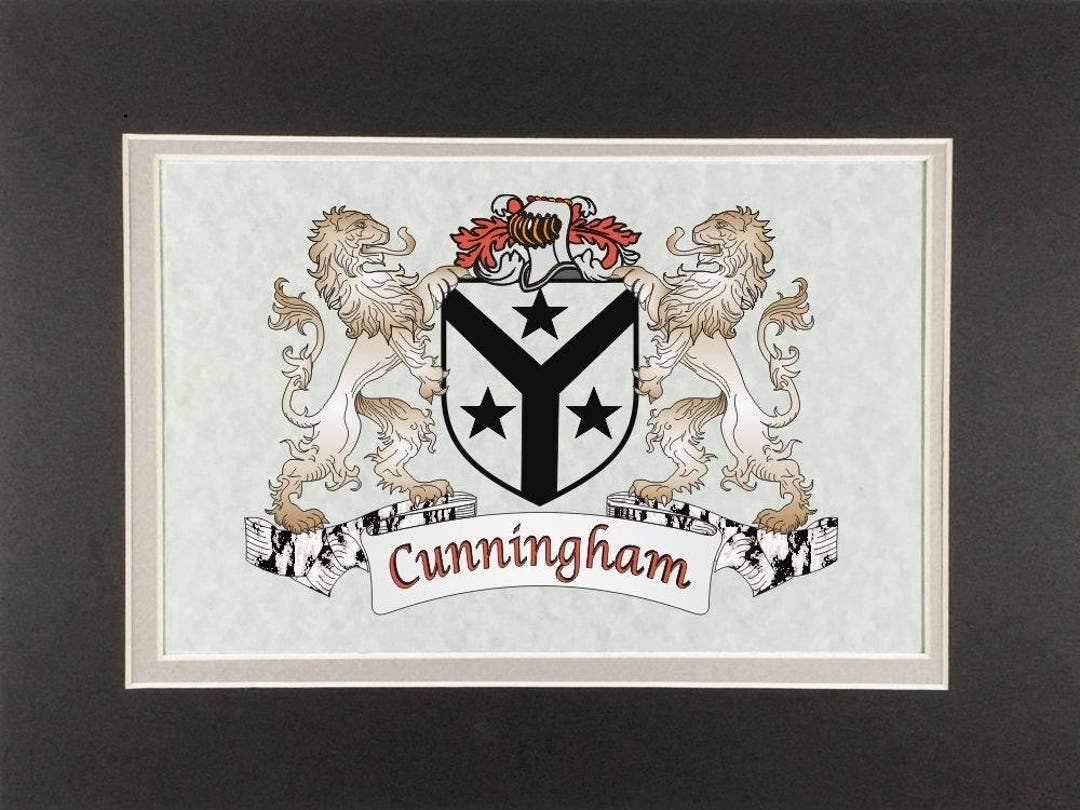 Cunningham Irish Coat of Arms Print Frameable 9 X - Etsy
