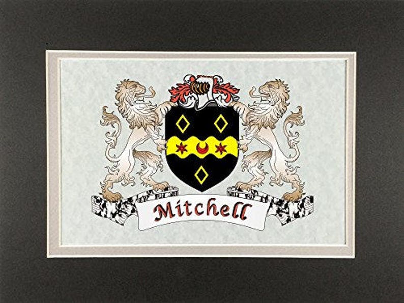 Mitchell Irish Coat of Arms Print Frameable 9 X - Etsy