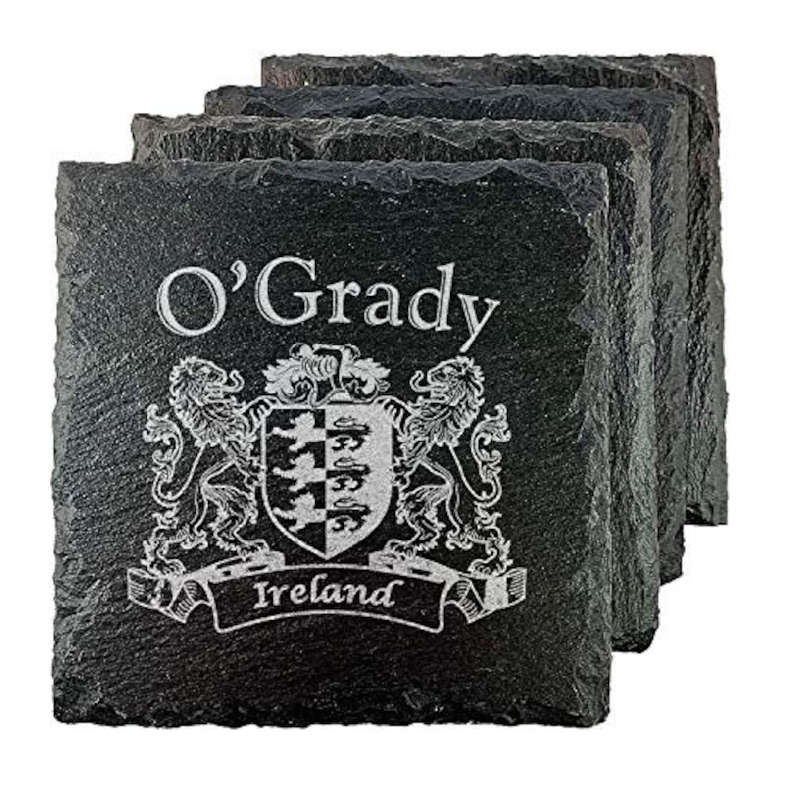 O'grady Irish Coat of Arms Slate Coasters Set of 4 - Etsy