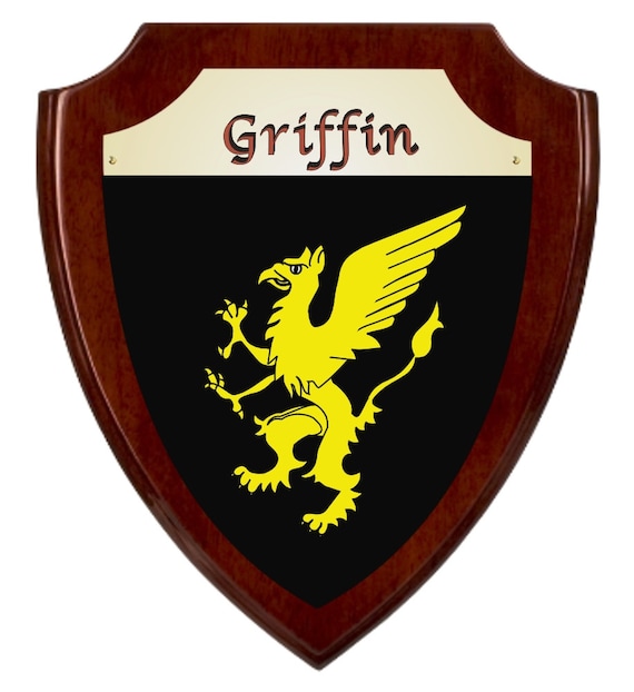 Griffin Irish Coat of Arms Shield Plaque Rosewood Finish | Etsy
