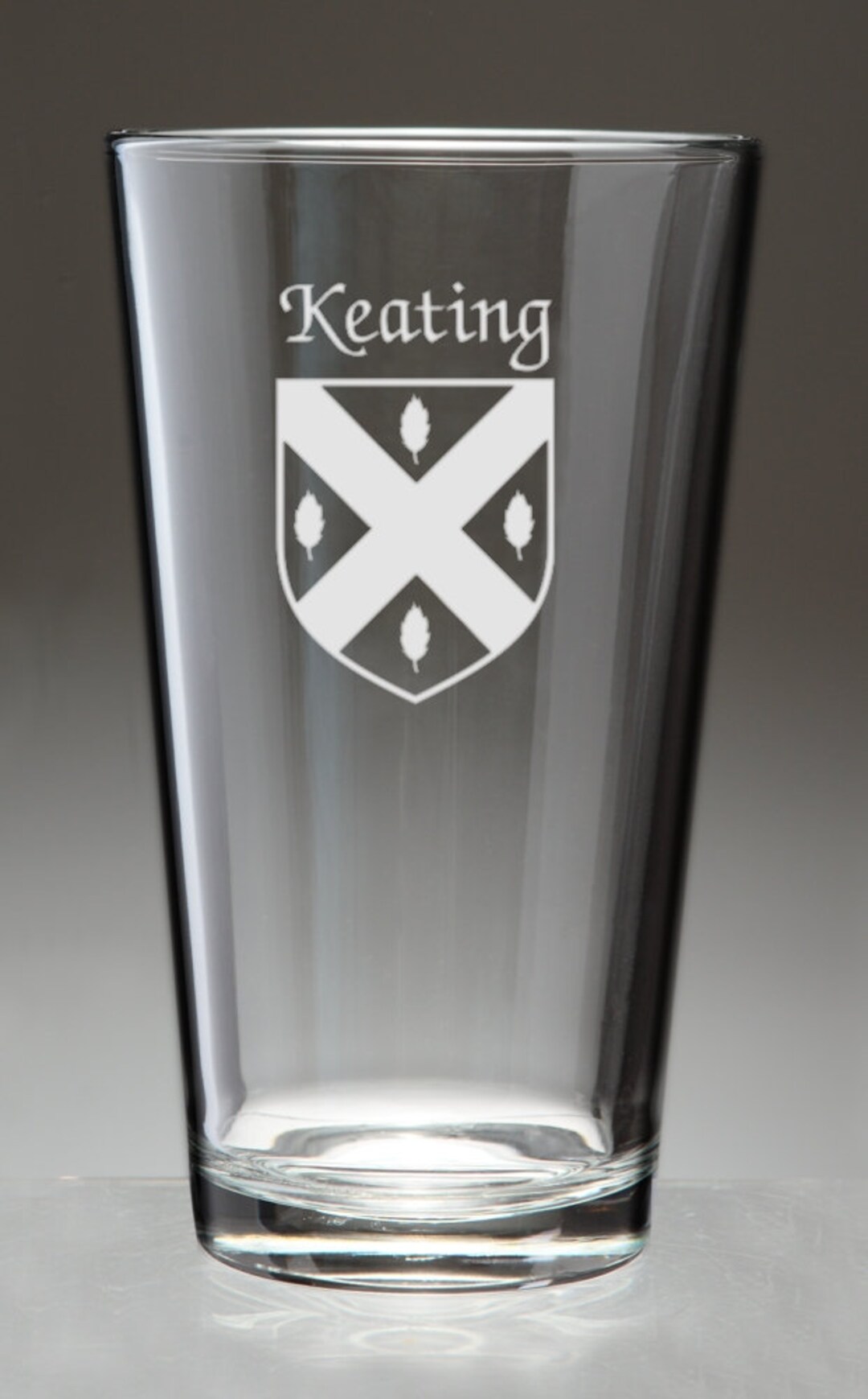 Keating Irish Coat of Arms Pint Glasses Set of 4 sand - Etsy