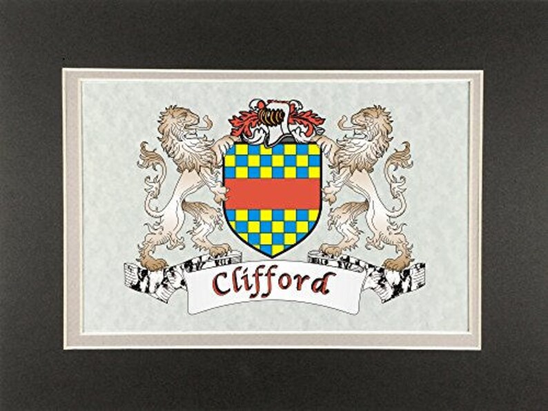 Clifford Irish Coat of Arms Print - Frameable 9" X 12" - Etsy