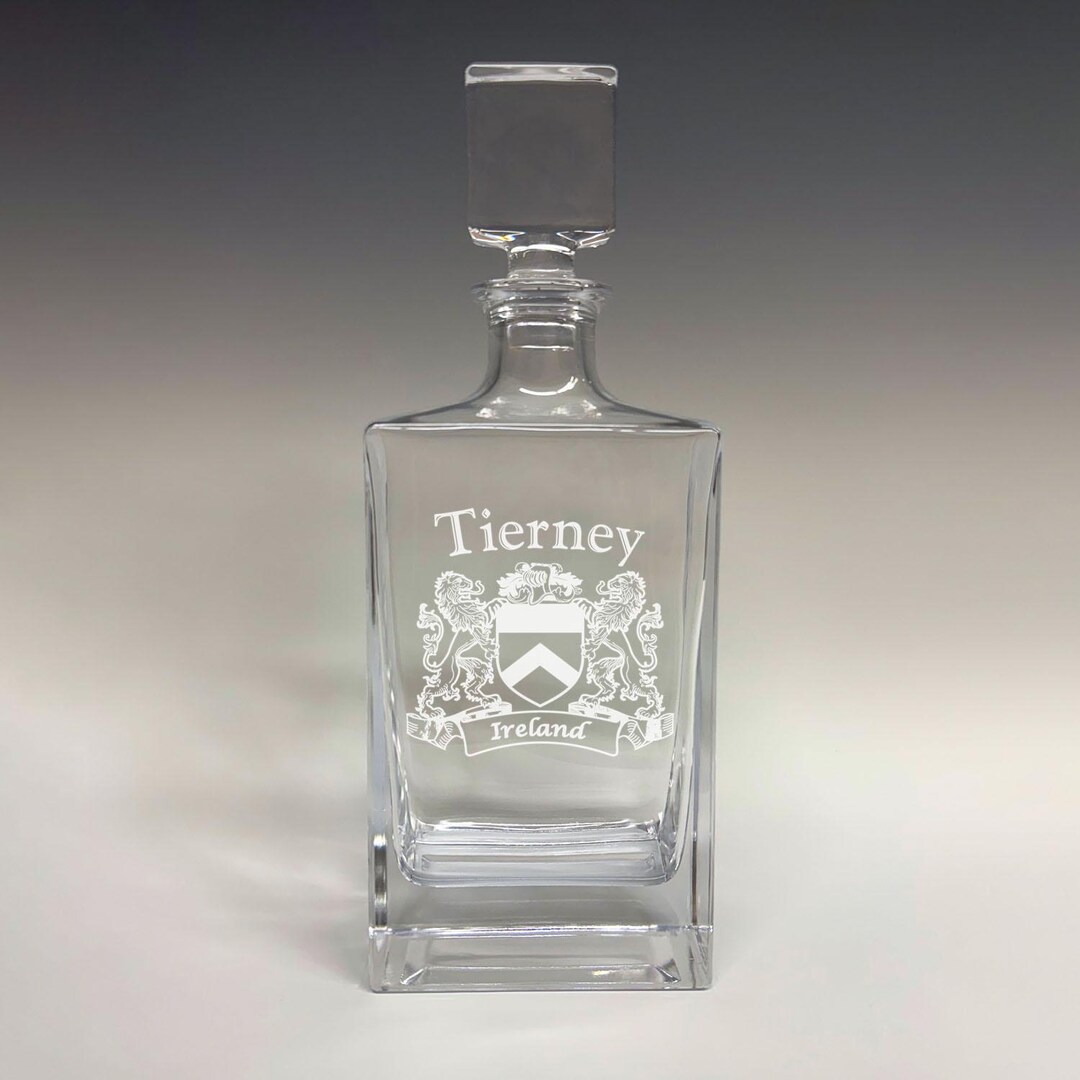 Tierney Irish Coat of Arms Deluxe Whiskey Decanter - Etsy