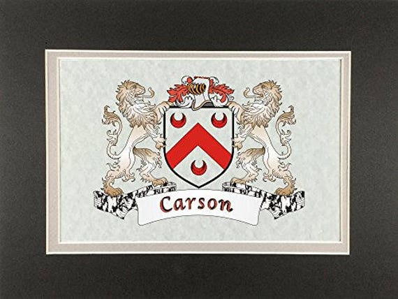 Carson Irish Coat of Arms Print Frameable 9 X 12 - Etsy