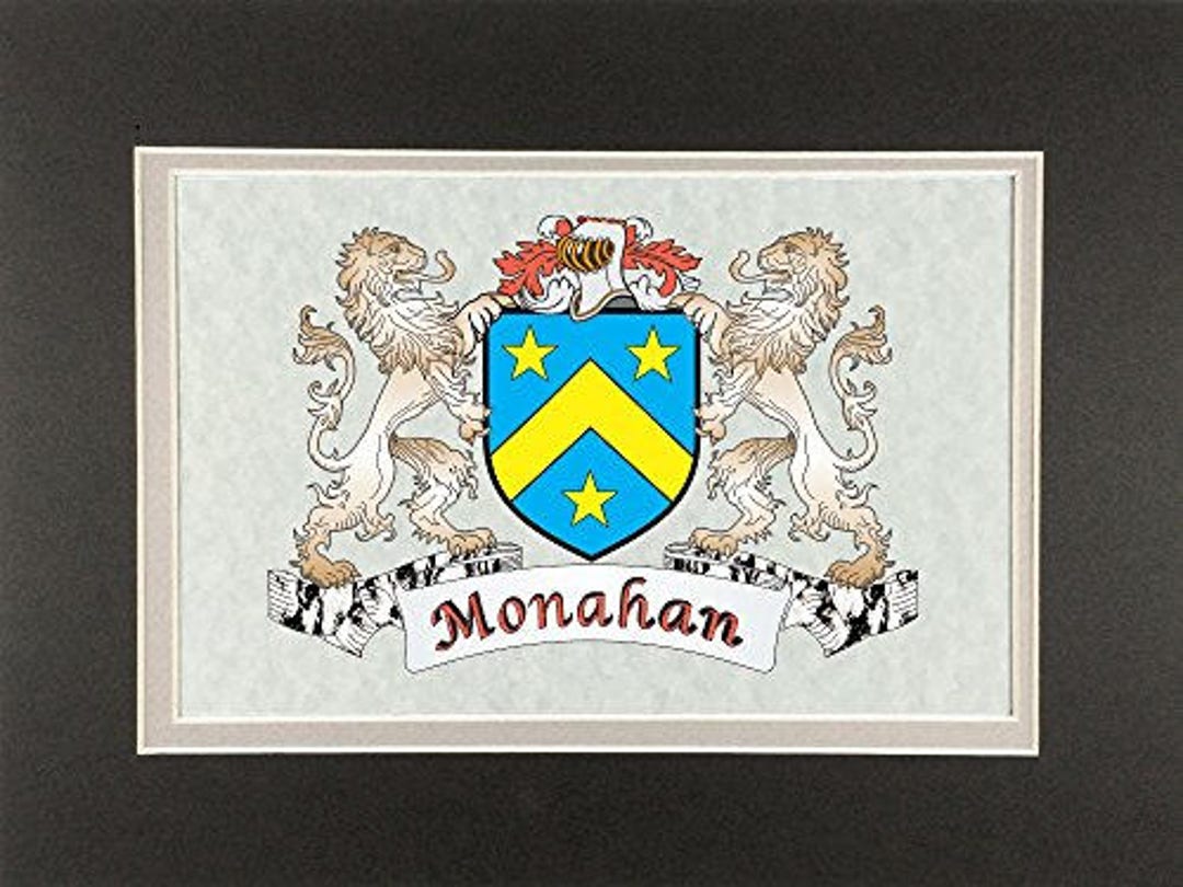 Monahan Irish Coat of Arms Print Frameable 9 X - Etsy
