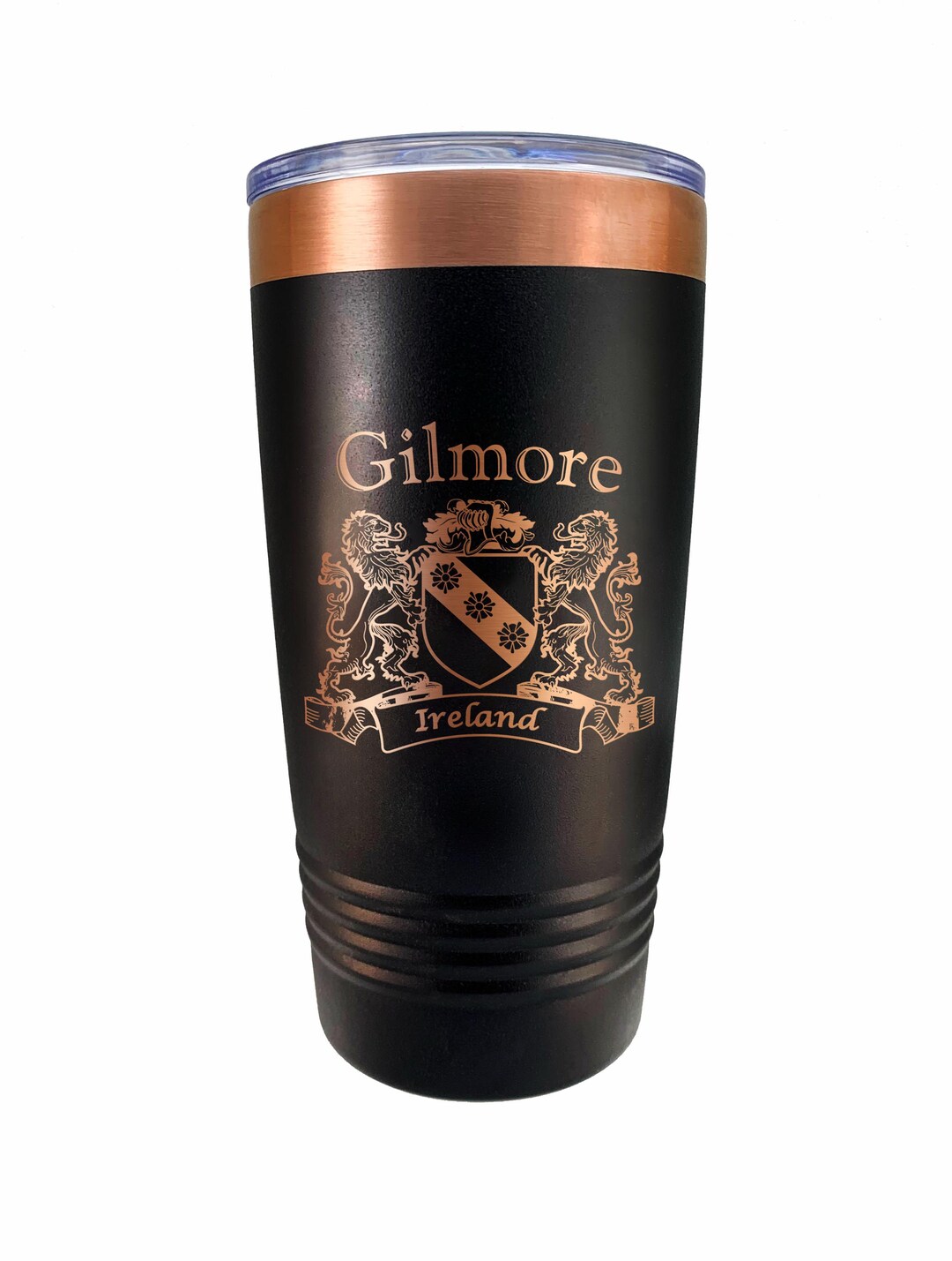 Gilmore Irish Coat of Arms Black Travel Mug - Etsy