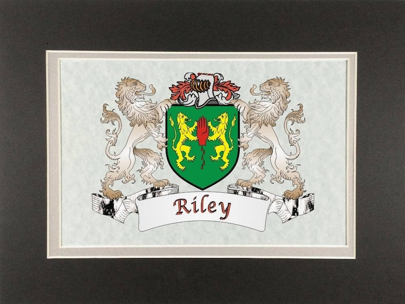 Riley Irish Coat of Arms Print Frameable 9 X 12 - Etsy