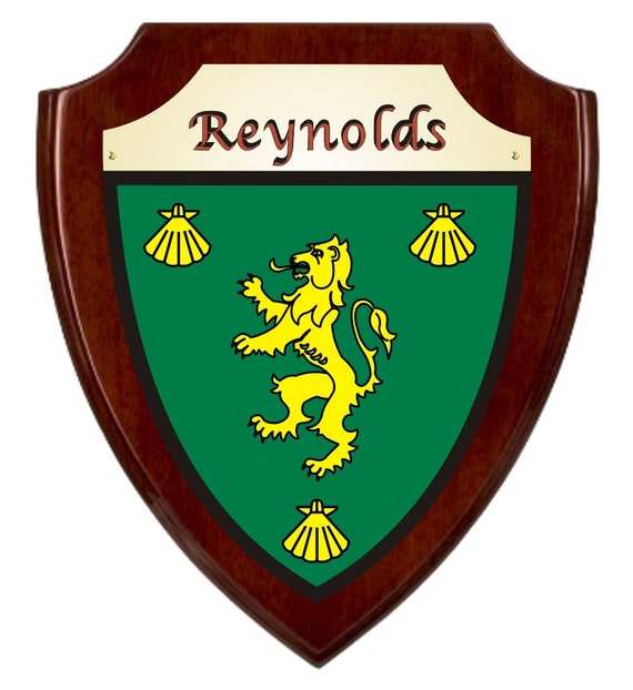 Reynolds Irish Coat of Arms Shield Plaque Rosewood Finish - Etsy