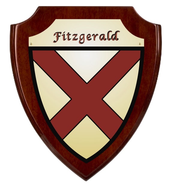 Fitzgerald Irish Coat of Arms Shield Plaque Rosewood Finish | Etsy