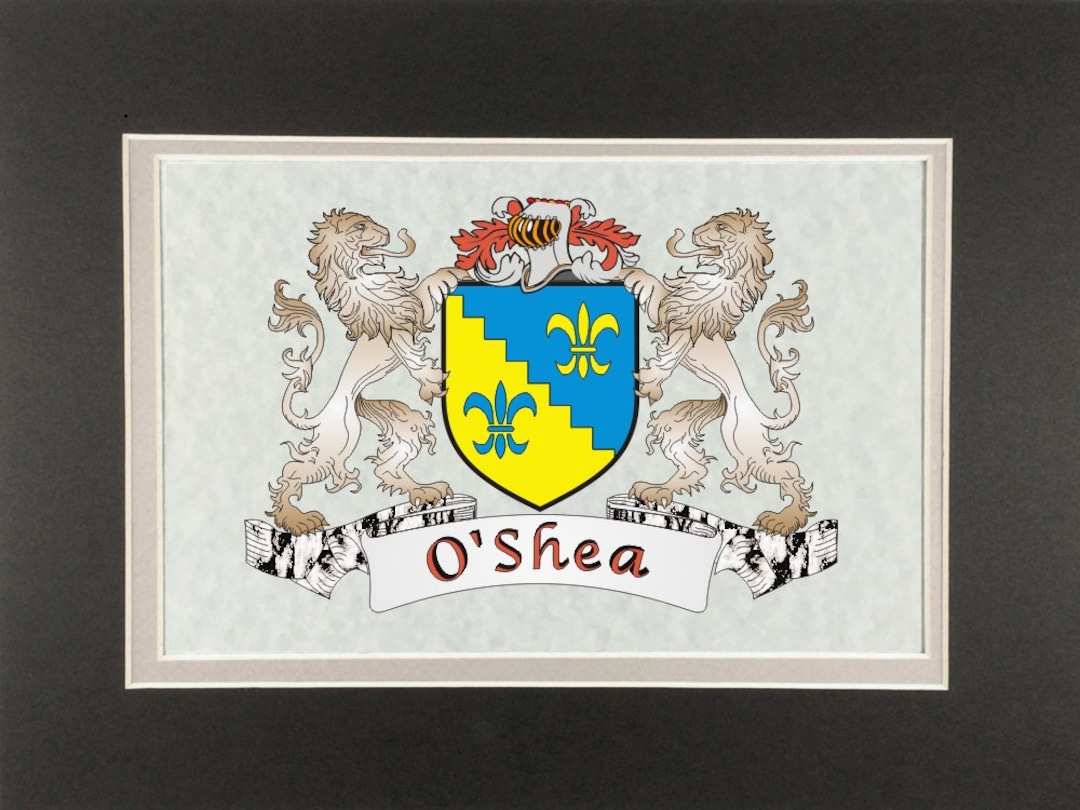 O'shea Irish Coat of Arms Print - Frameable 9" X 12" - Etsy