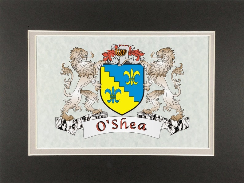O'shea Irish Coat of Arms Print - Frameable 9" X 12" - Etsy