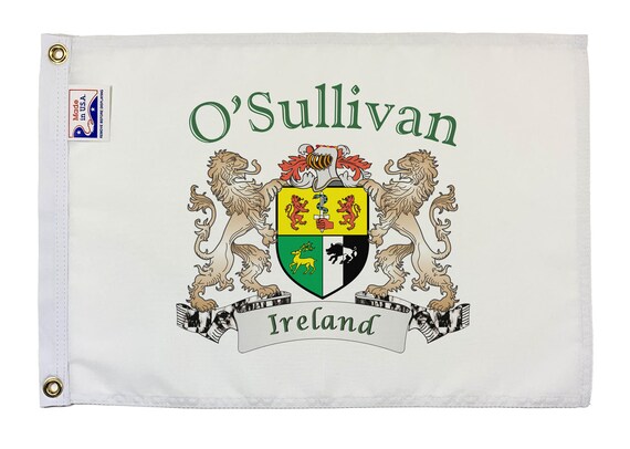 O'sullivan Irish Coat of Arms Small White Flag | Etsy