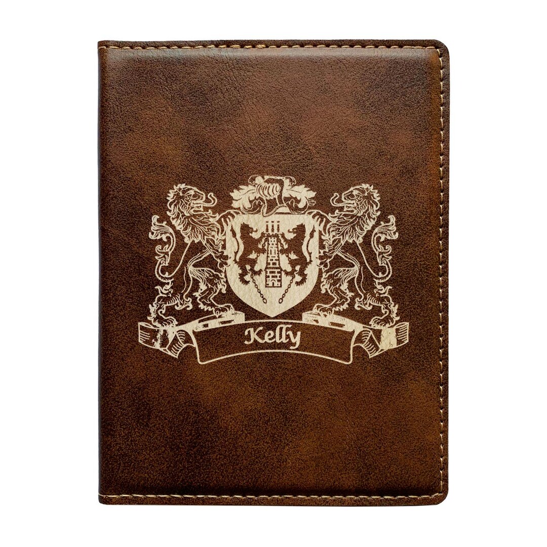 Kelly Irish Coat of Arms Leather Passport Wallet - Etsy