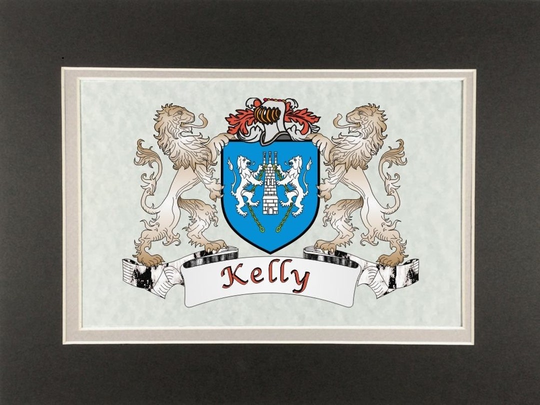 Kelly Irish Coat of Arms Print - Frameable 9" X 12" - Etsy