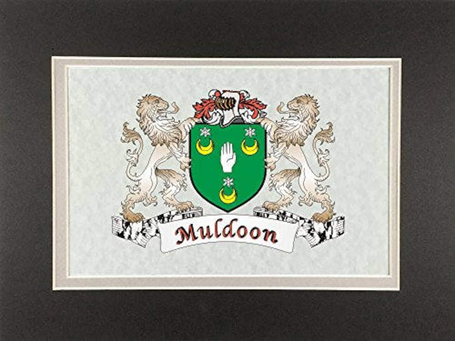 Muldoon Irish Coat of Arms Print Frameable 9 X - Etsy