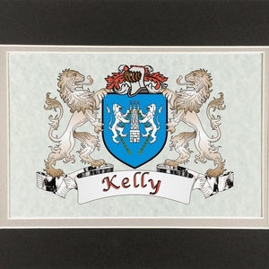 Kelly Irish Coat of Arms Print Frameable 9 X 12 - Etsy
