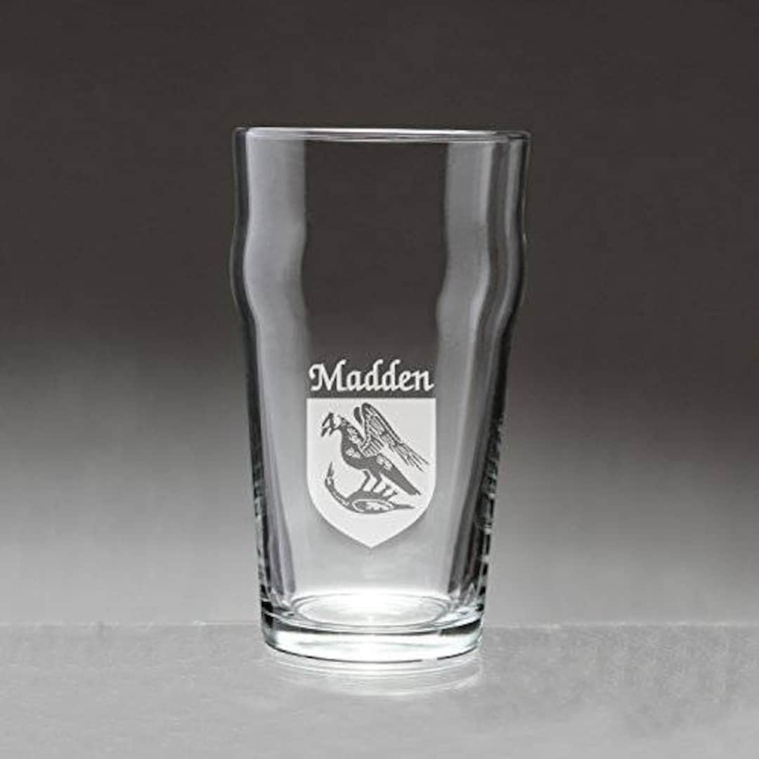 Madden Irish Coat of Arms Pub Glasses Set of 4 sand Etched - Etsy